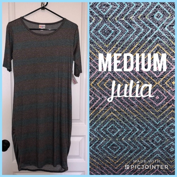 LuLaRoe | Dresses | Lularoe Julia Dress Nwt Medium | Poshmark